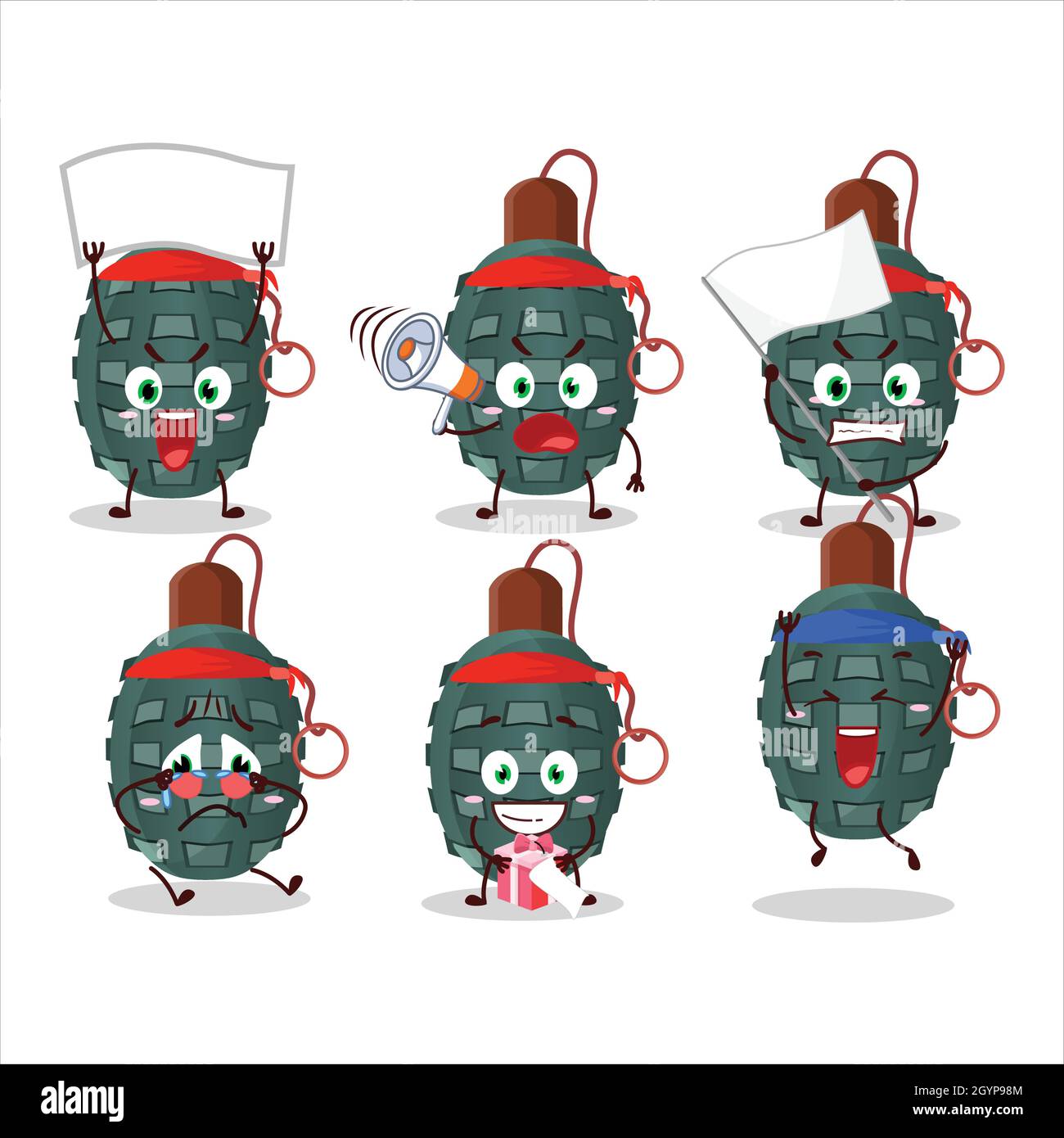 Mascot design style of granade firecracker character as an attractive ...