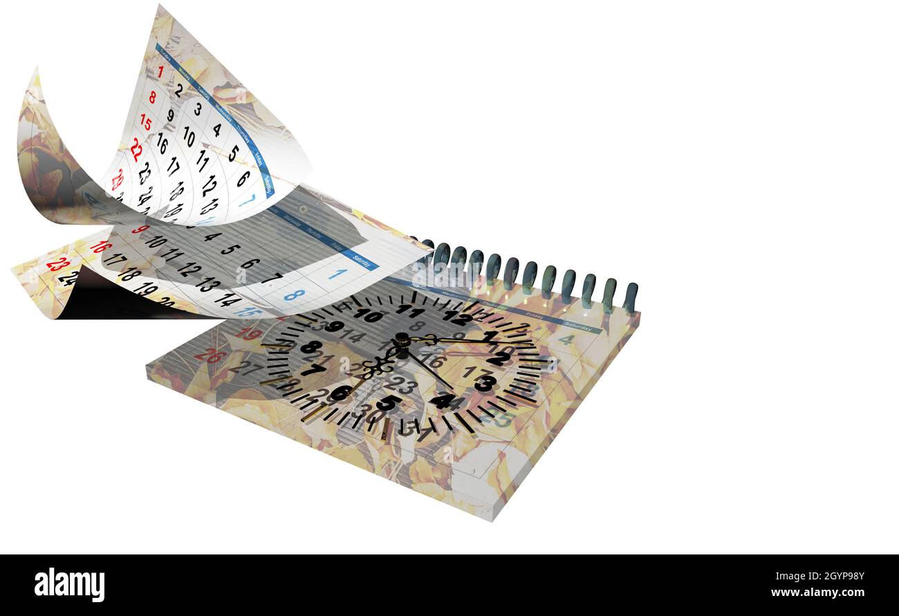 Flying calendar page hi-res stock photography and images - Alamy