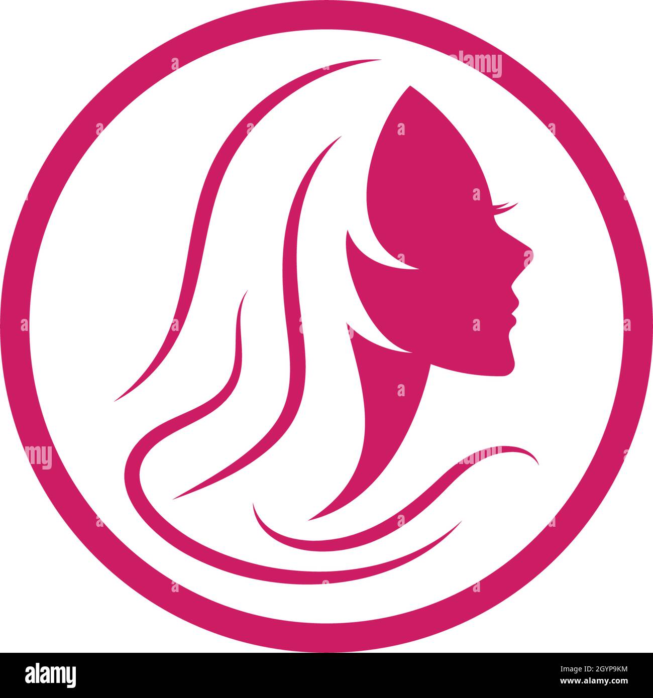 Beauty Women face silhouette character Logo Template Stock Vector Image ...
