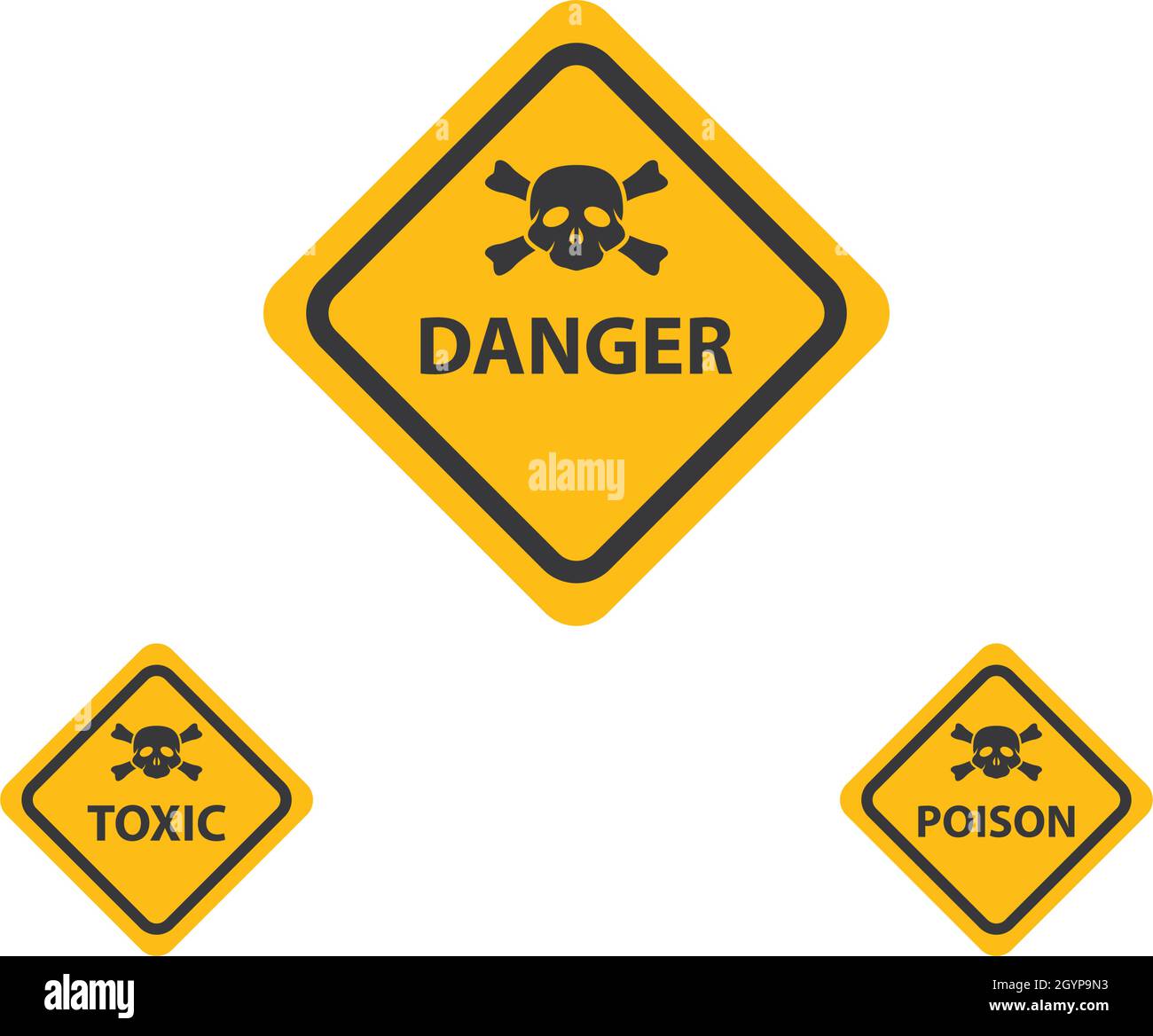 Skull Danger icon vector Stock Vector Image & Art - Alamy