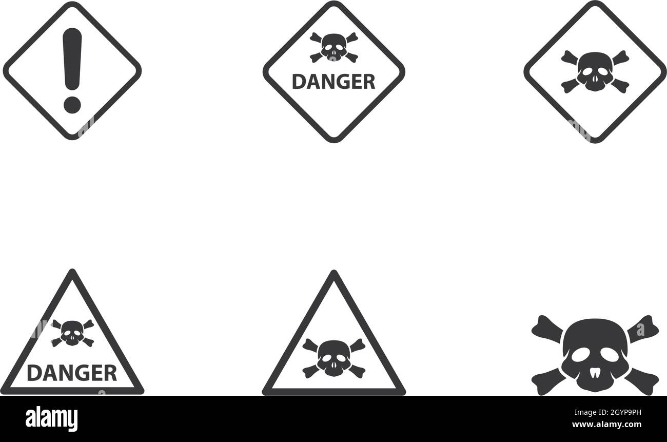 Warning icon vector template Stock Vector Image & Art - Alamy