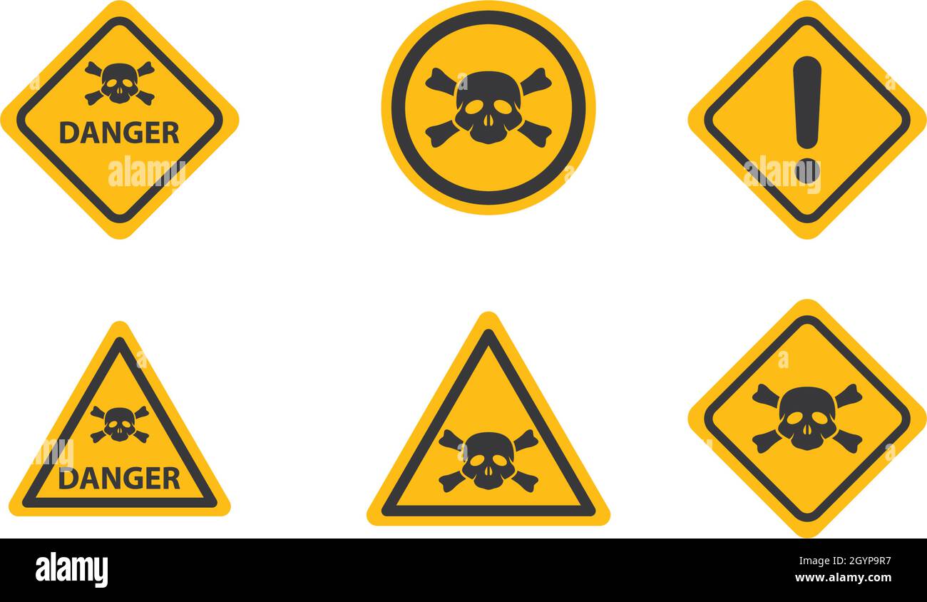 Warning icon vector template Stock Vector Image & Art - Alamy