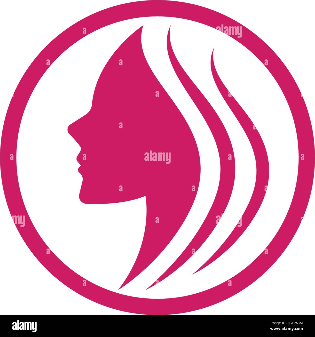 Beauty Women face silhouette character Logo Template Stock Vector Image ...