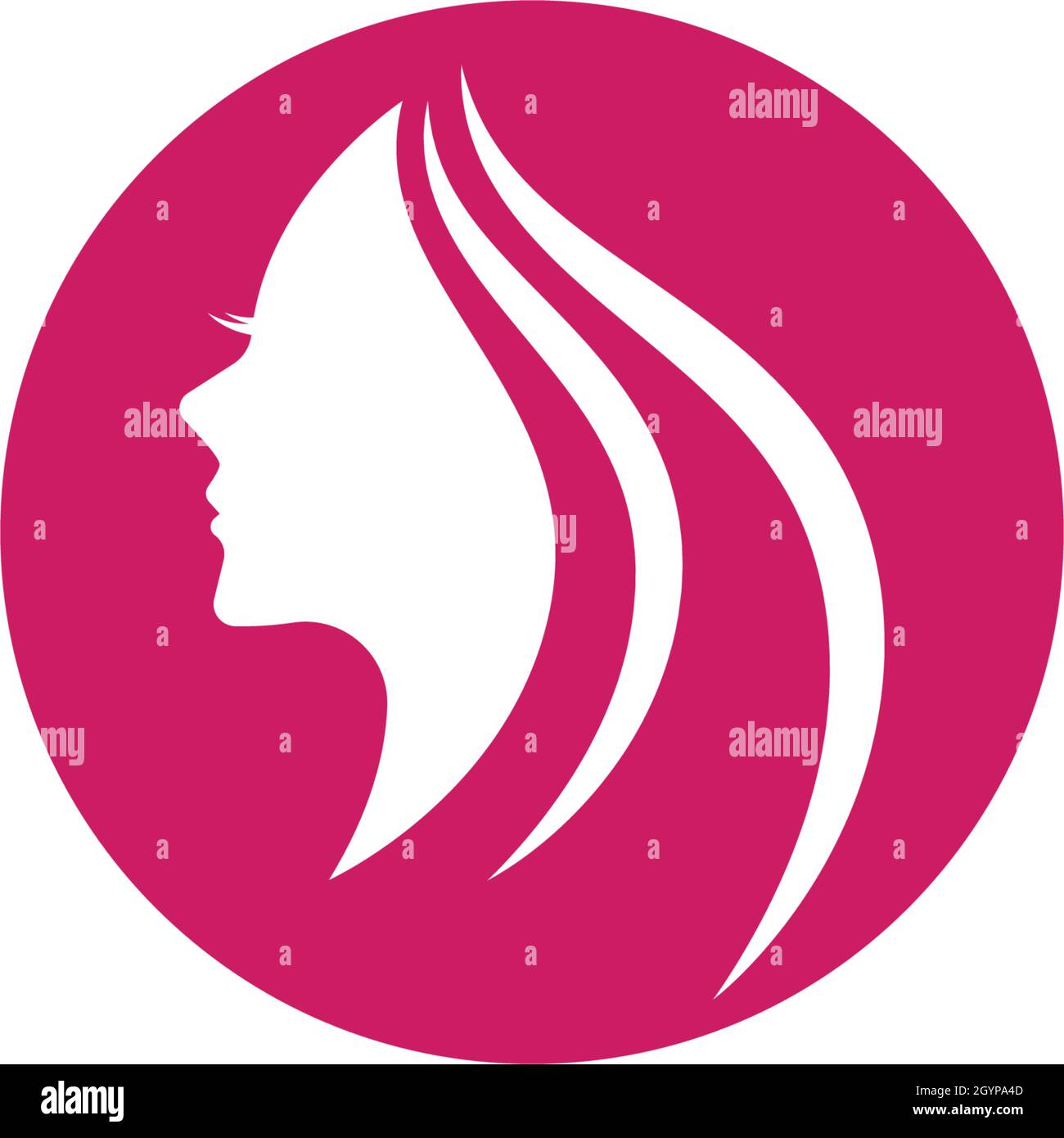 Beauty Women face silhouette character Logo Template Stock Vector Image ...