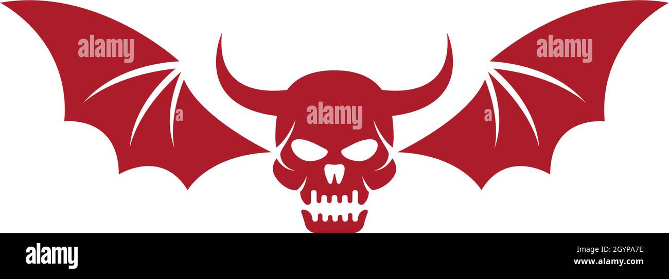 Skull Devil logo vector illustration Stock Vector Image & Art - Alamy