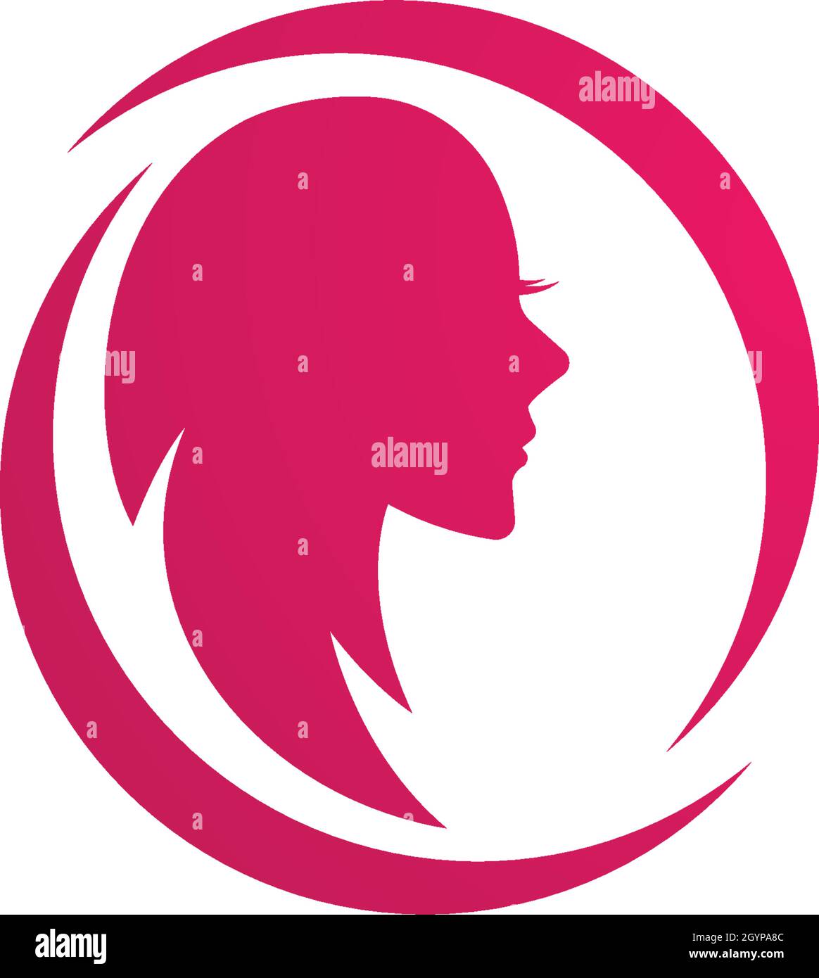 women face silhouette character illustration logo icon vector Stock ...