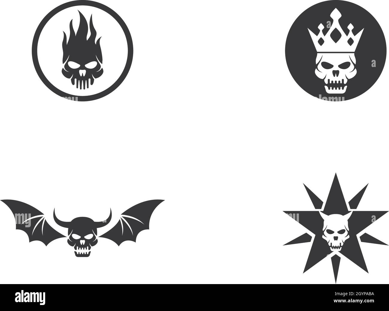 Skull Devil logo vector illustration Stock Vector Image & Art - Alamy