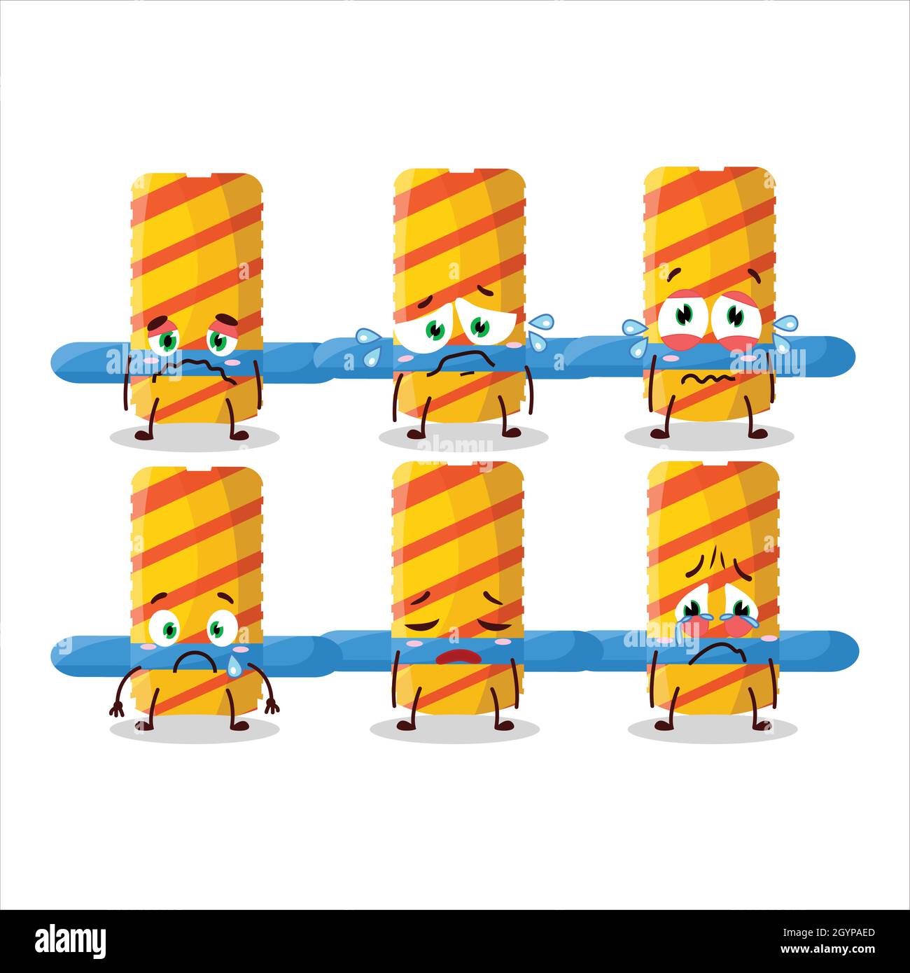 Firework spinner cartoon character with sad expression. Vector ...