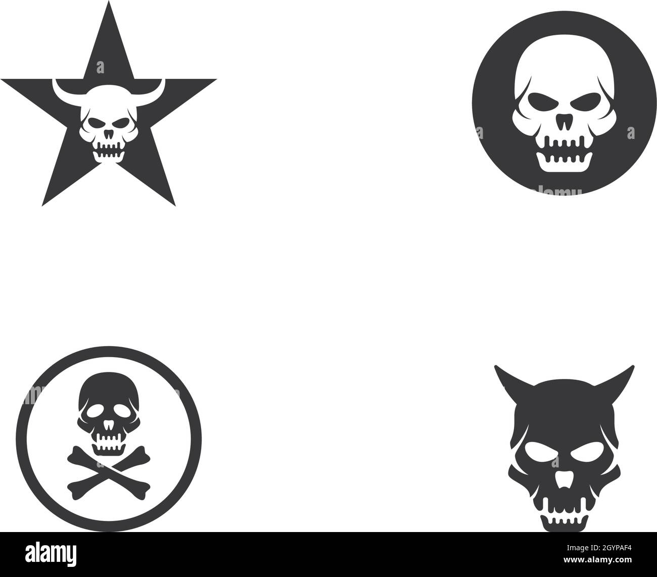 Skull Devil logo vector illustration Stock Vector Image & Art - Alamy
