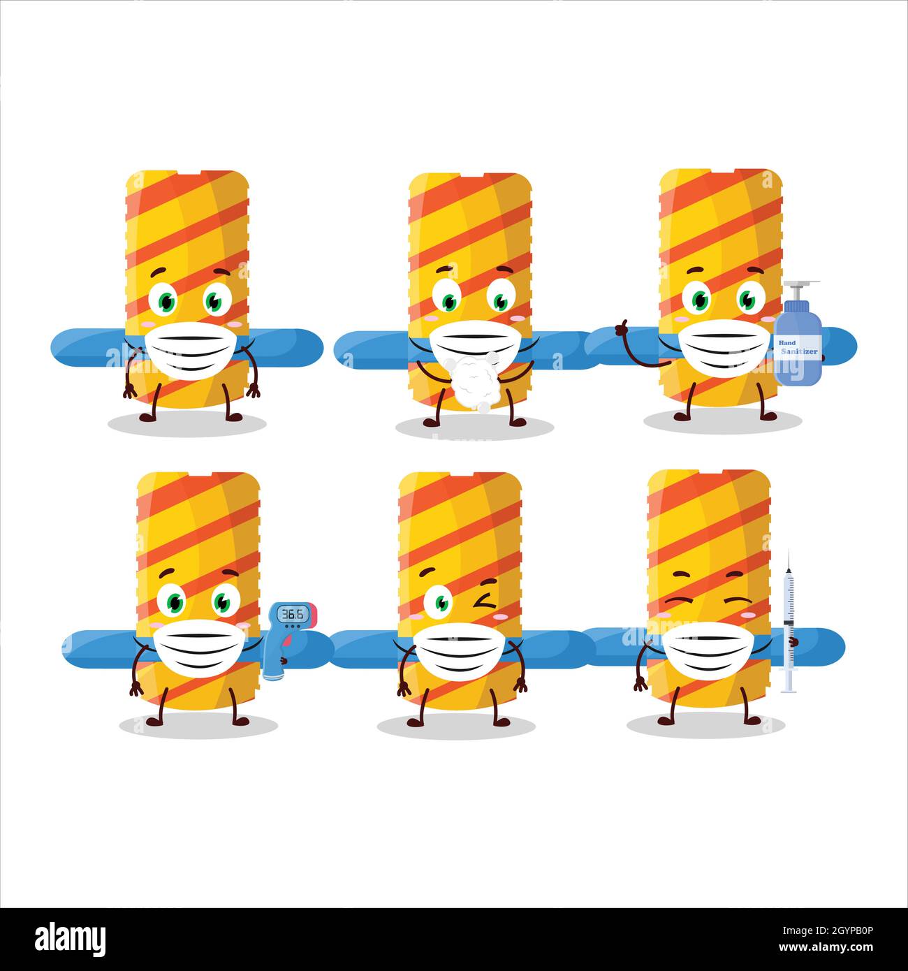 A picture of firework spinner cartoon design style keep staying healthy ...