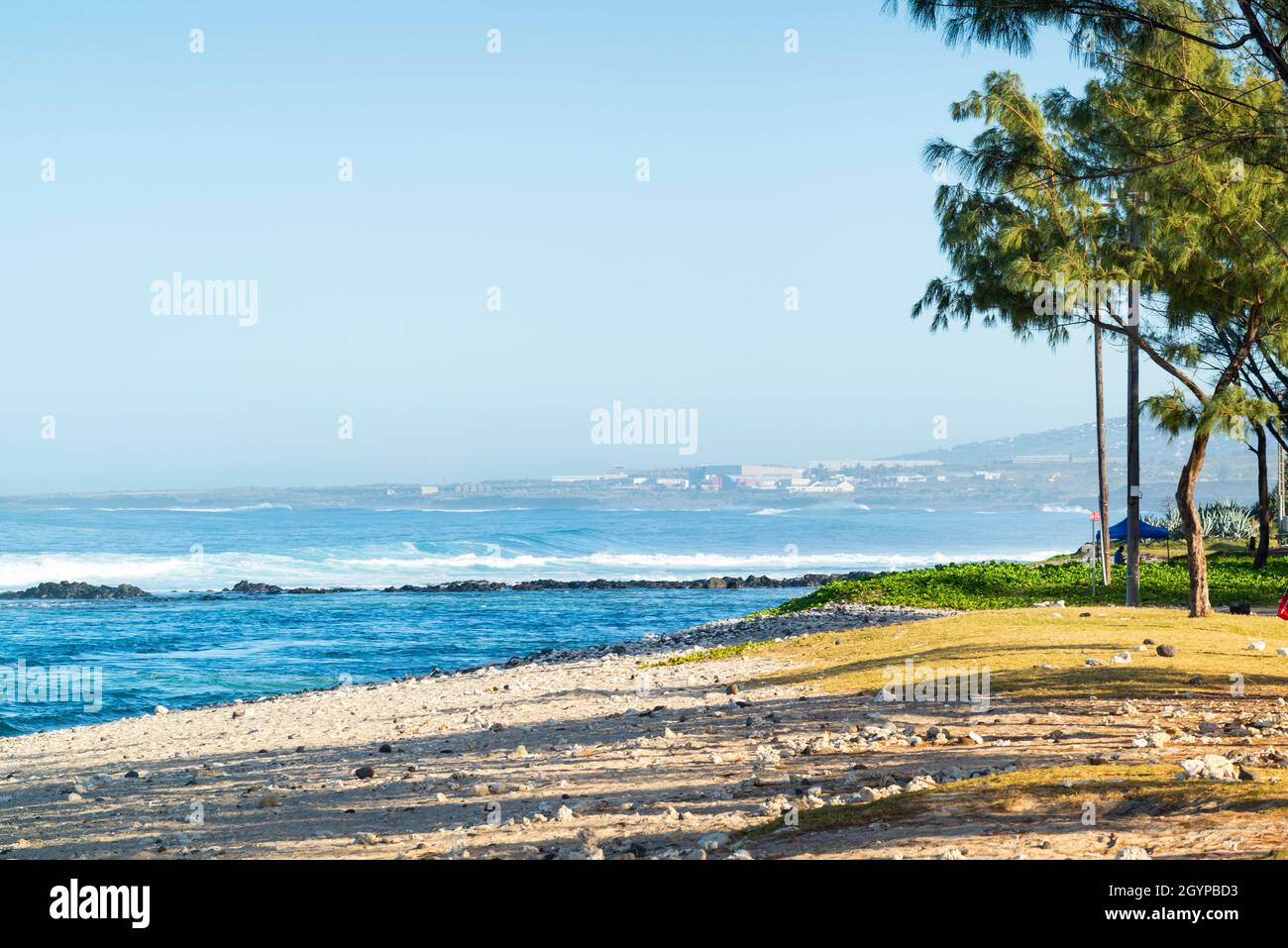 Beach of Saint Pierre at Reunion Island Stock Photo - Alamy