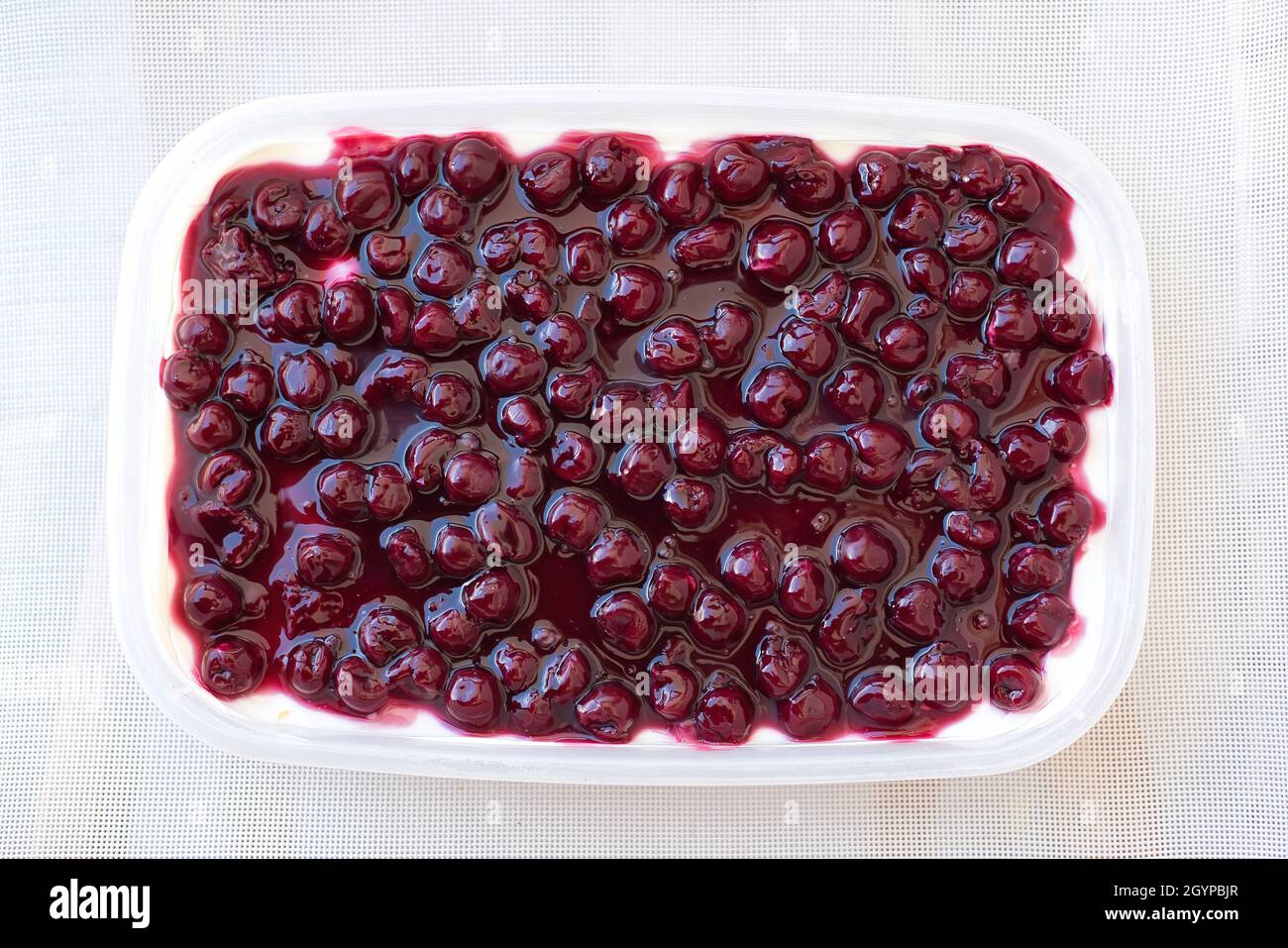 sweet red cherries in syrup Stock Photo - Alamy
