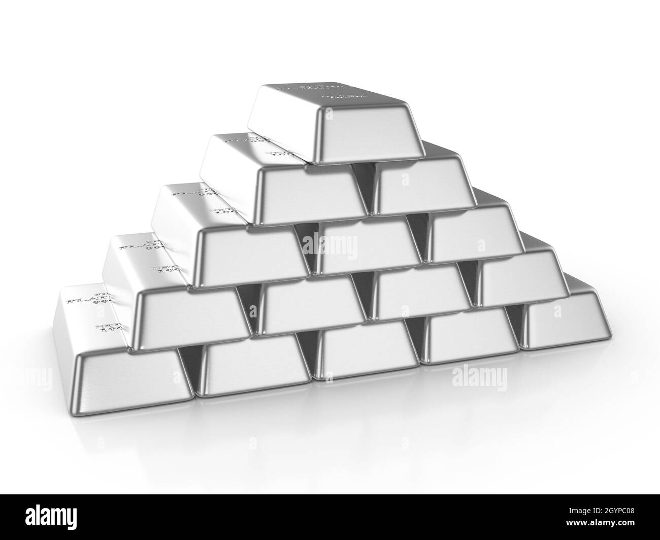 Platinum bars on a white background. 3D illustration Stock Photo - Alamy