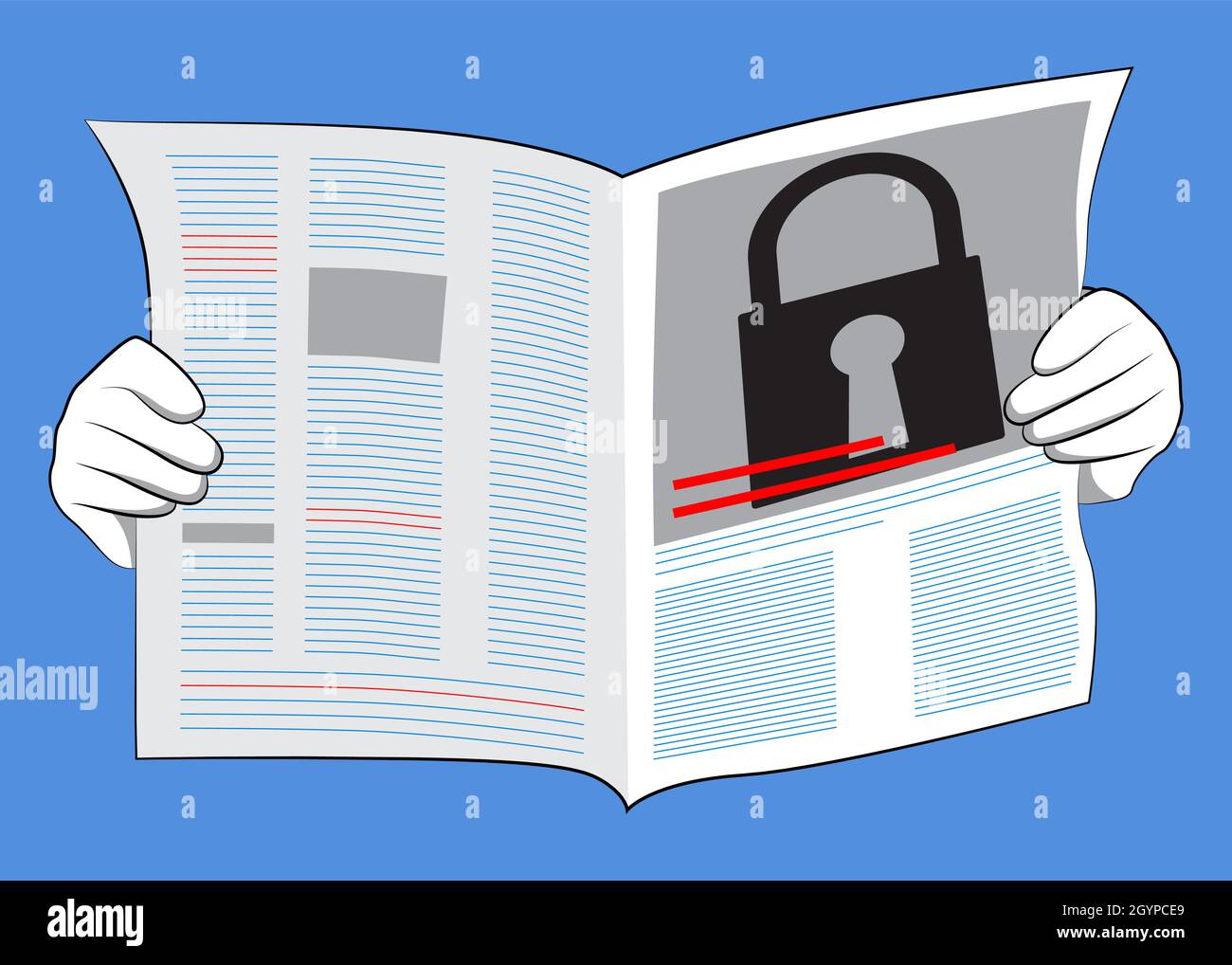 Reading a computer printout Stock Vector Images - Alamy