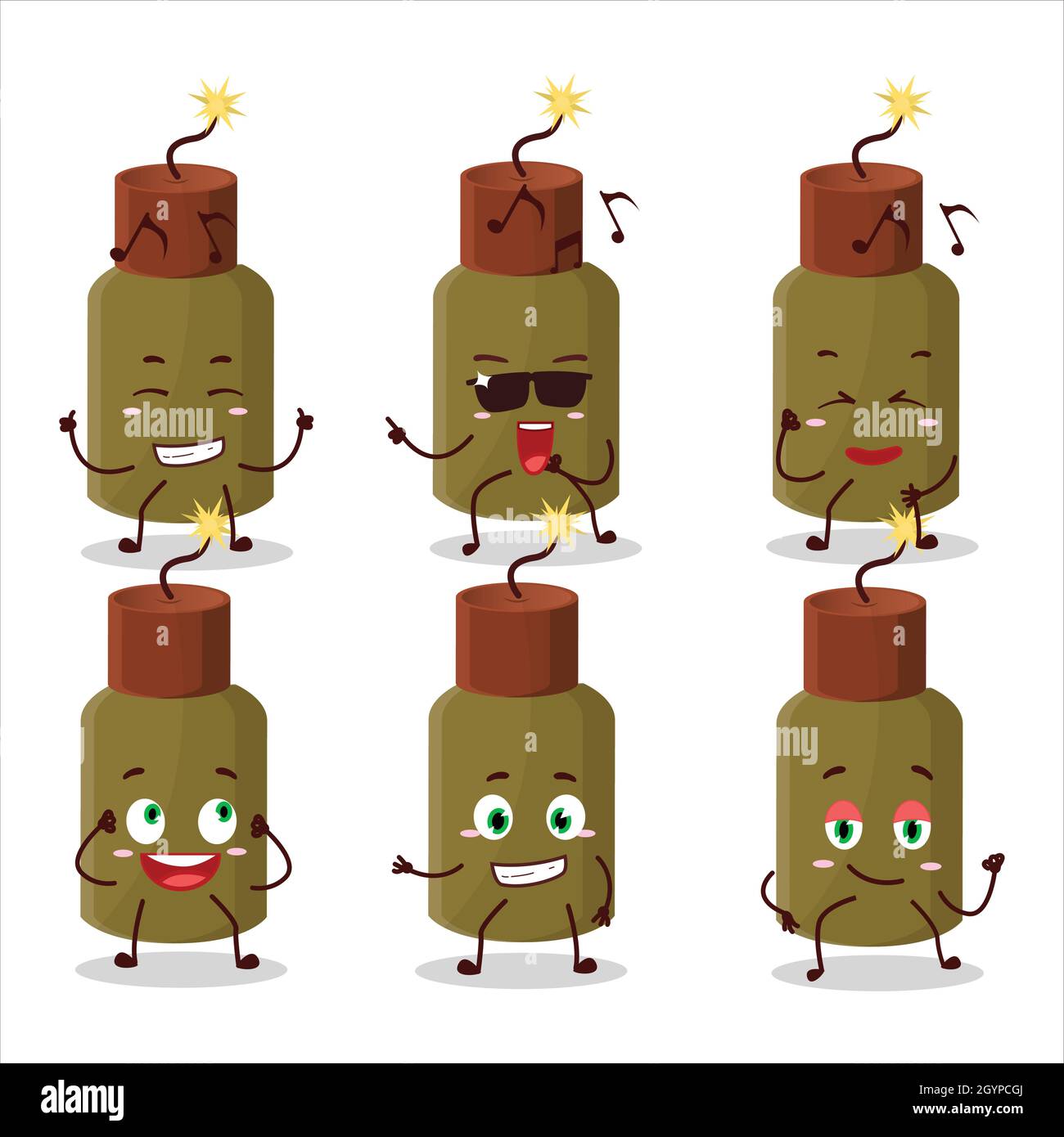 An image of firecracker explosive dancer cartoon character enjoying the ...