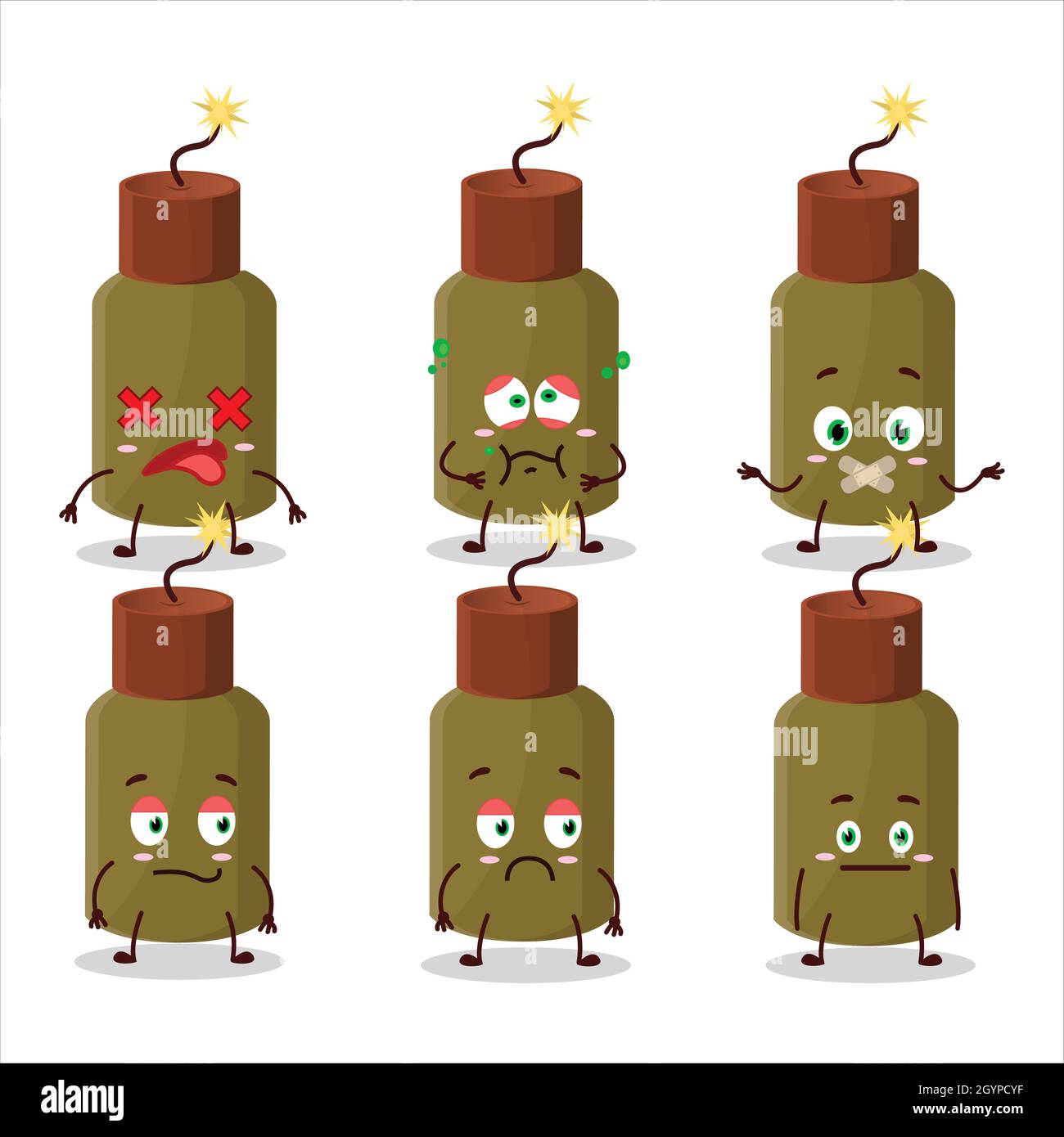 Firecracker explosive cartoon character with nope expression. Vector ...