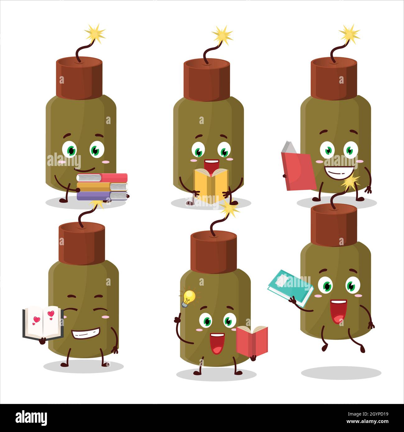 A picture of firecracker explosive cartoon character concept reading an ...