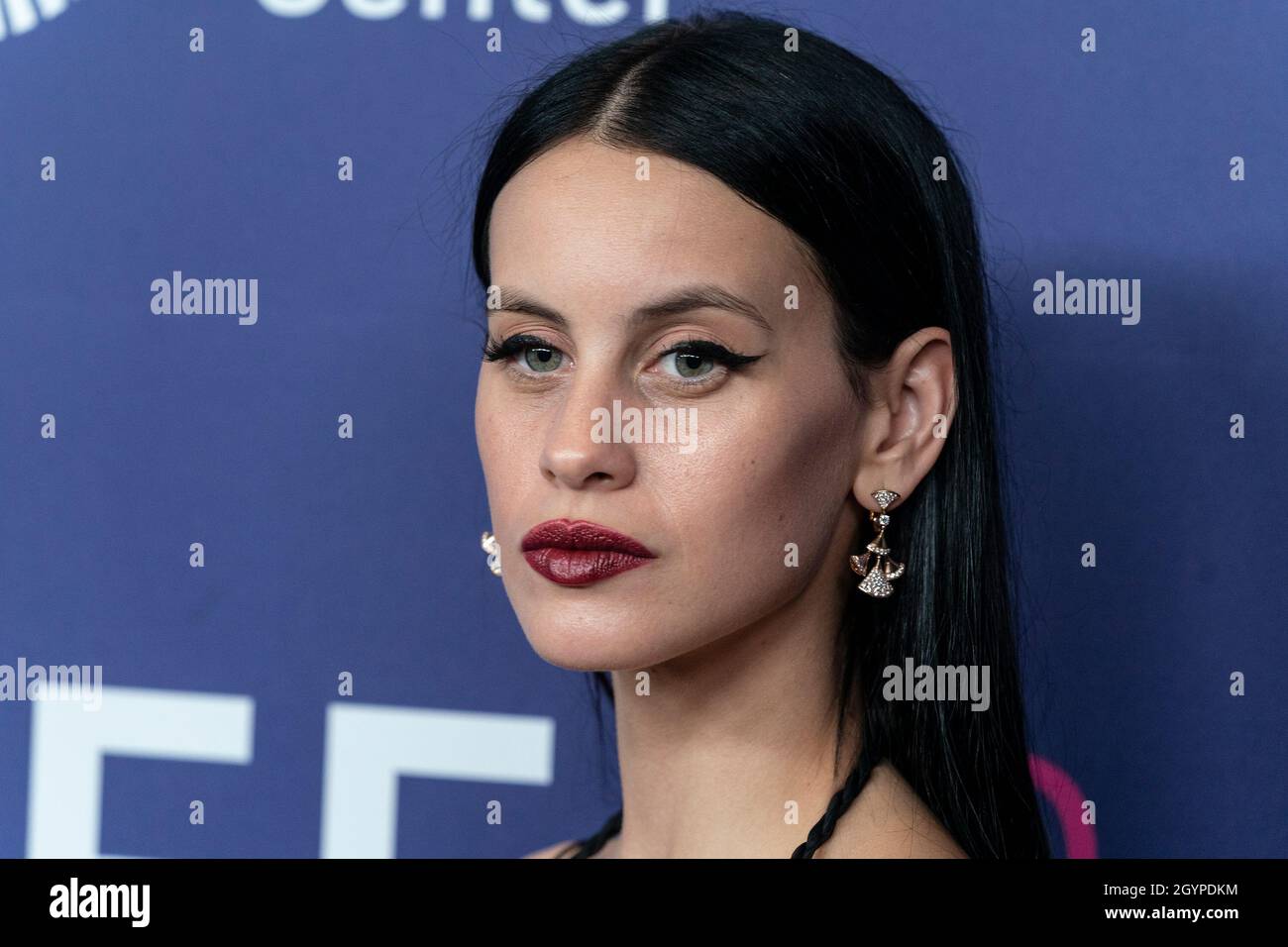 Actress Milena Smit wearing dress by Nguyen Cong Tri attends NYFF ...