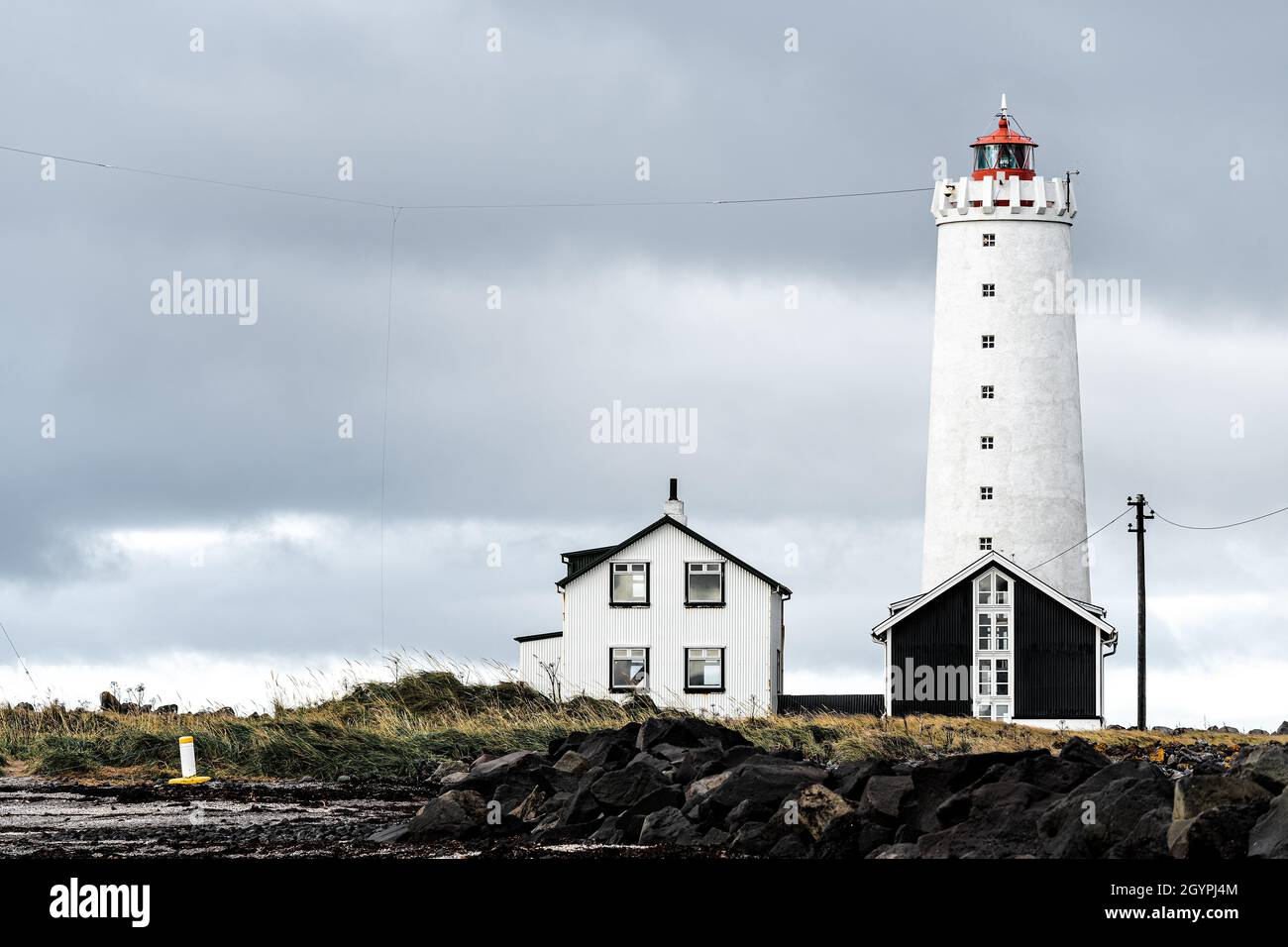 Grótta Island Lighthouse in Reykjavik Stock Photo - Alamy