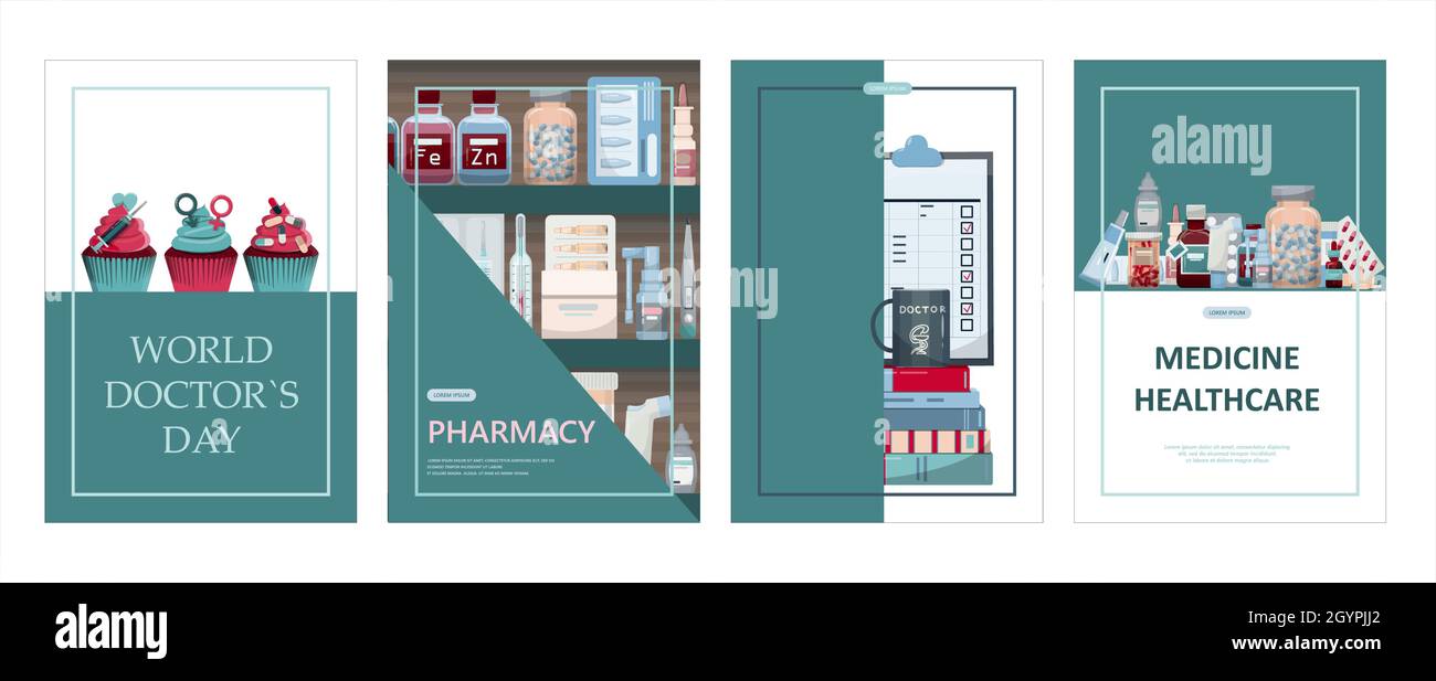 Vector medical banner. Pharmacy template for hospitals, advertising ...
