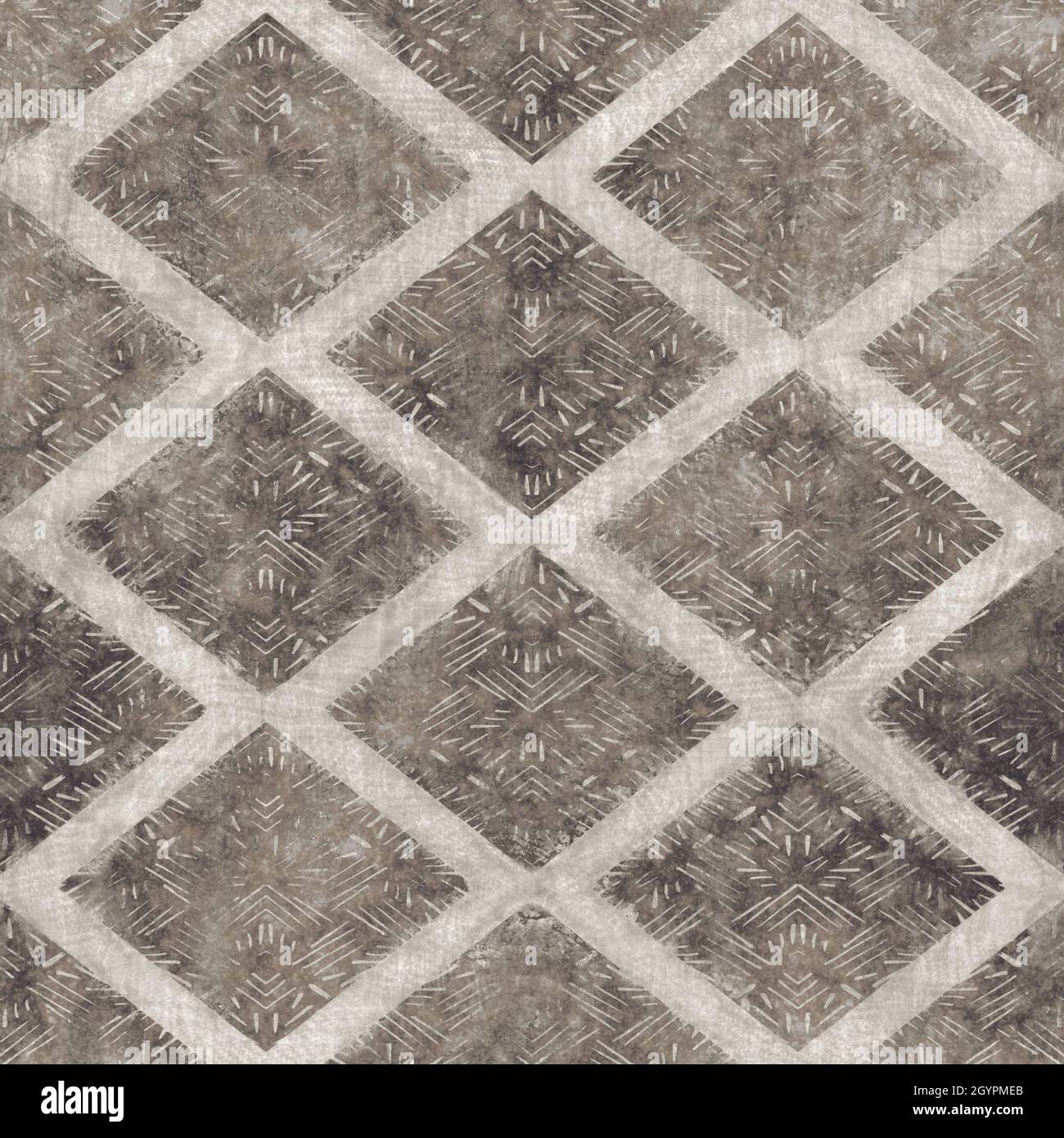 Seamless tan brown grungy tribal neutral rug motif surface pattern ...