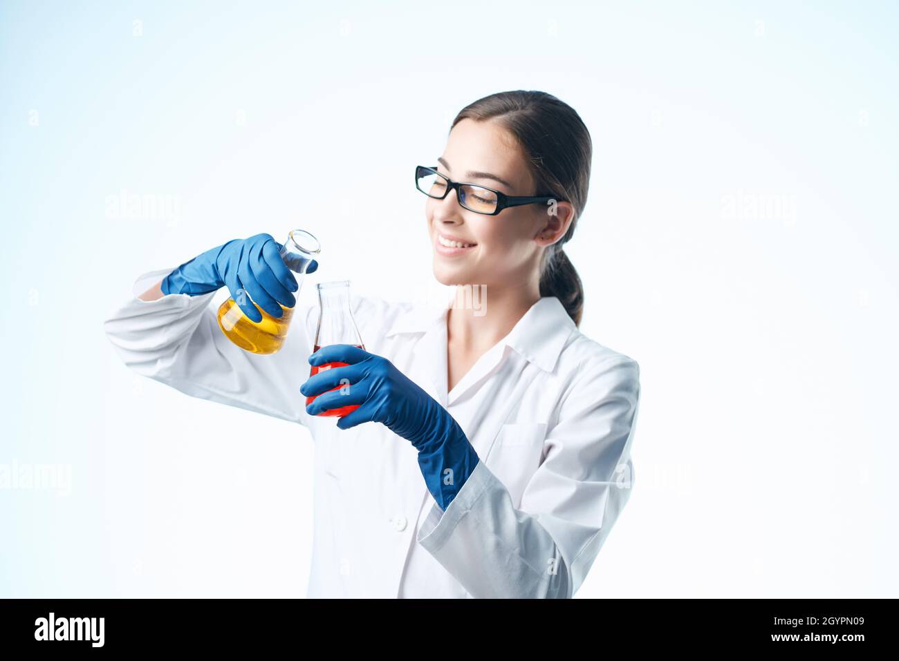 laboratory assistant analysis biotechnology research medicine isolated ...