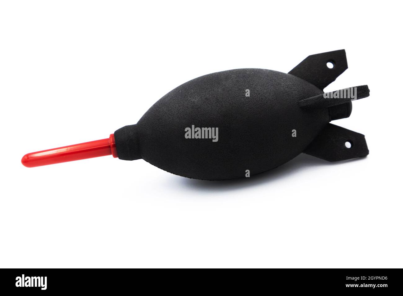 Closed up air blower for camera cleaning use isolated on white ...