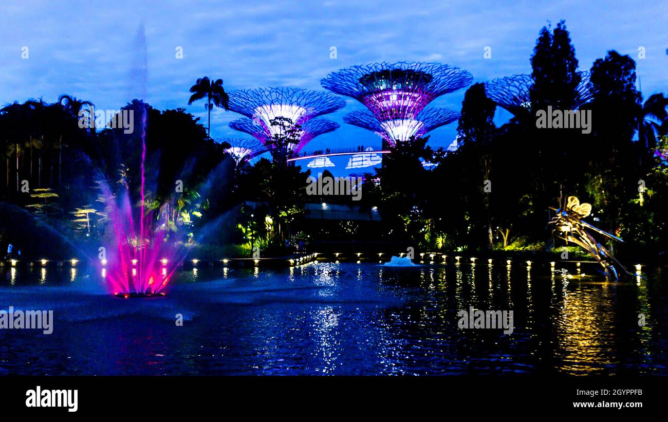 artificial trees up to 50 meters is high Stock Photo - Alamy