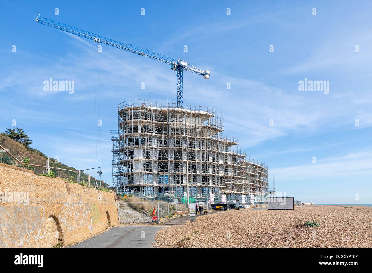 Construction in progress at Folkestone’s harbour seafront development ...