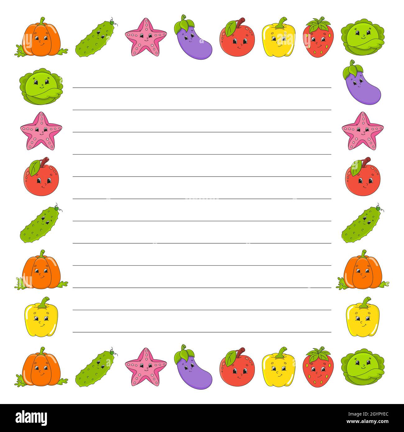 To do list for kids. Empty template. Isolated color vector illustration ...