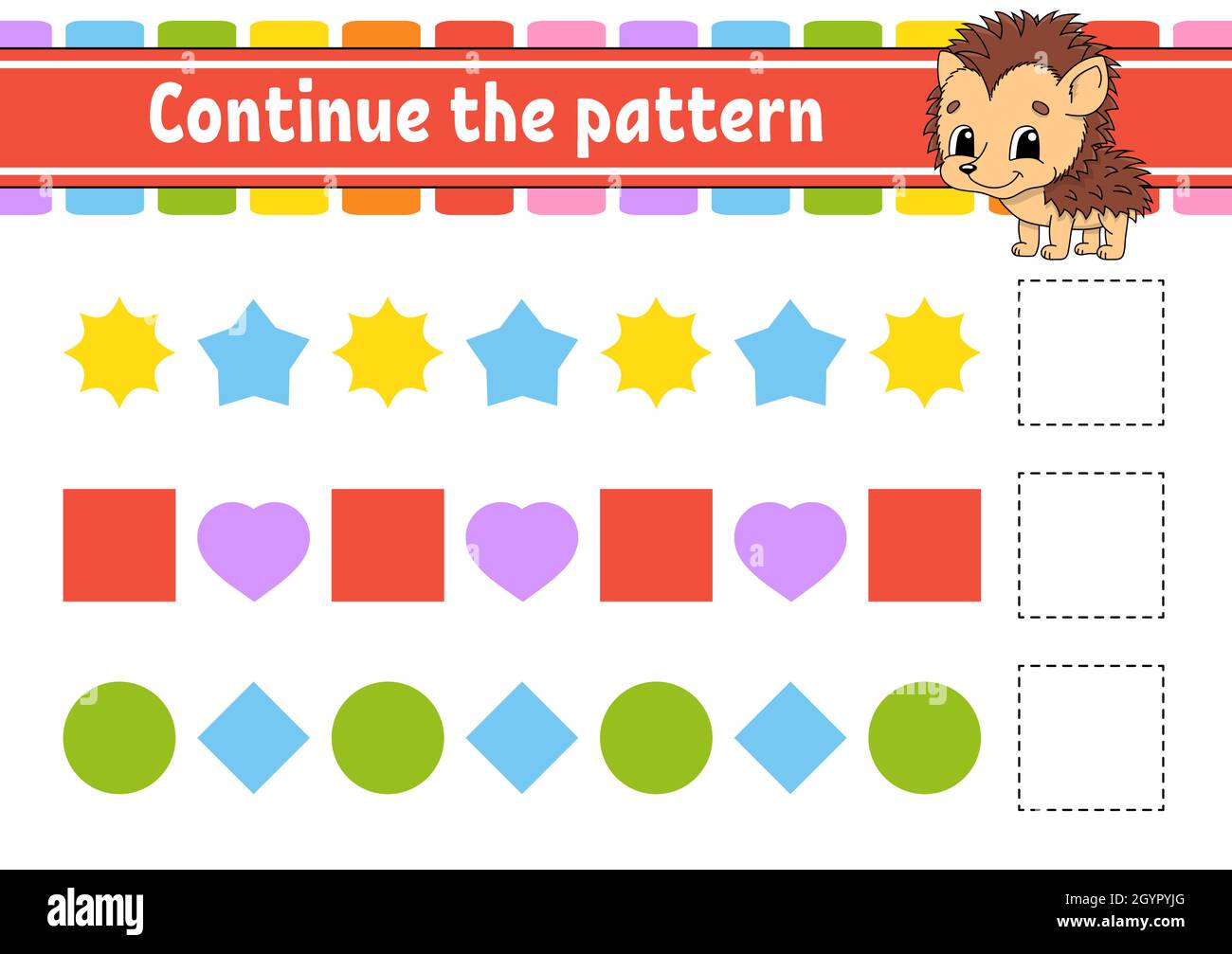 Continue the pattern. Education developing worksheet. Game for kids ...