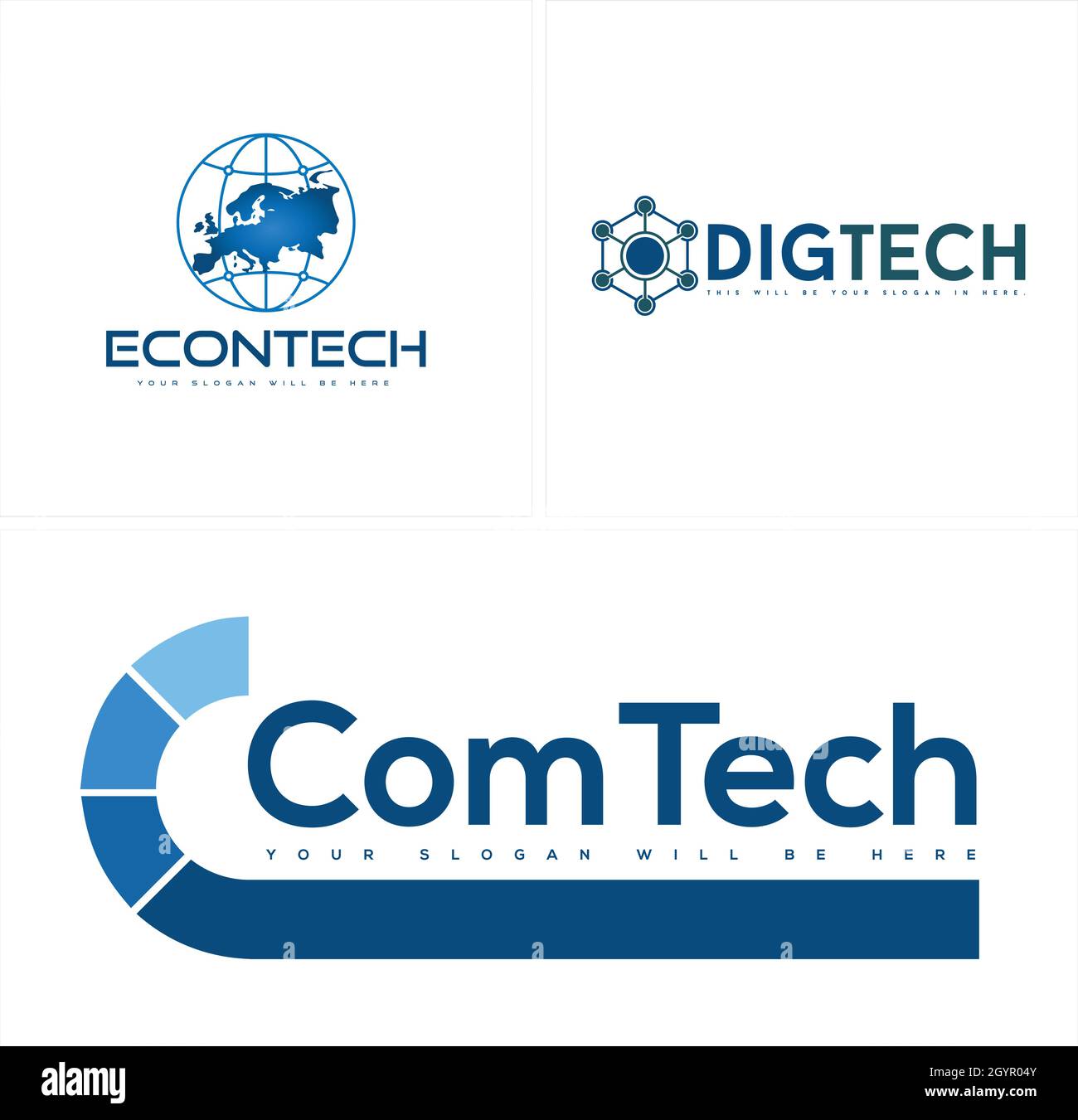 World tech logo design template abstract digital Vector Stock Vector ...