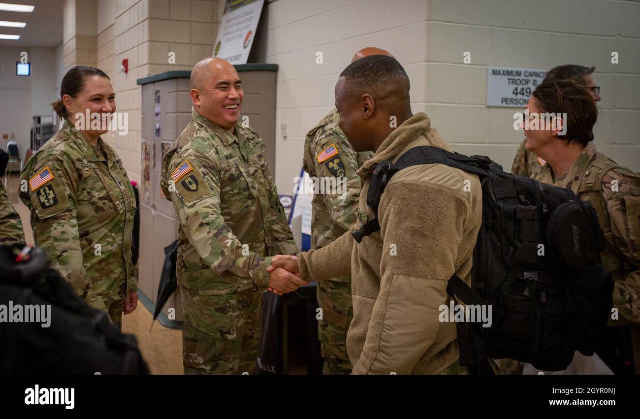 Col. David Moikeha, Commander, 139th Medical Brigade, welcomes home one ...