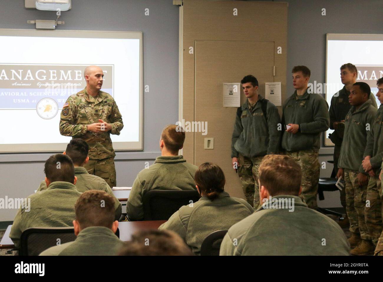 Capt. Kevin Kumlien talks to class of 2023 cadets about the U.S ...