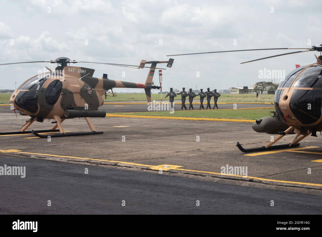 Pilots assigned to the Kenyan Defense Force (KDF) Joint Helicopter ...