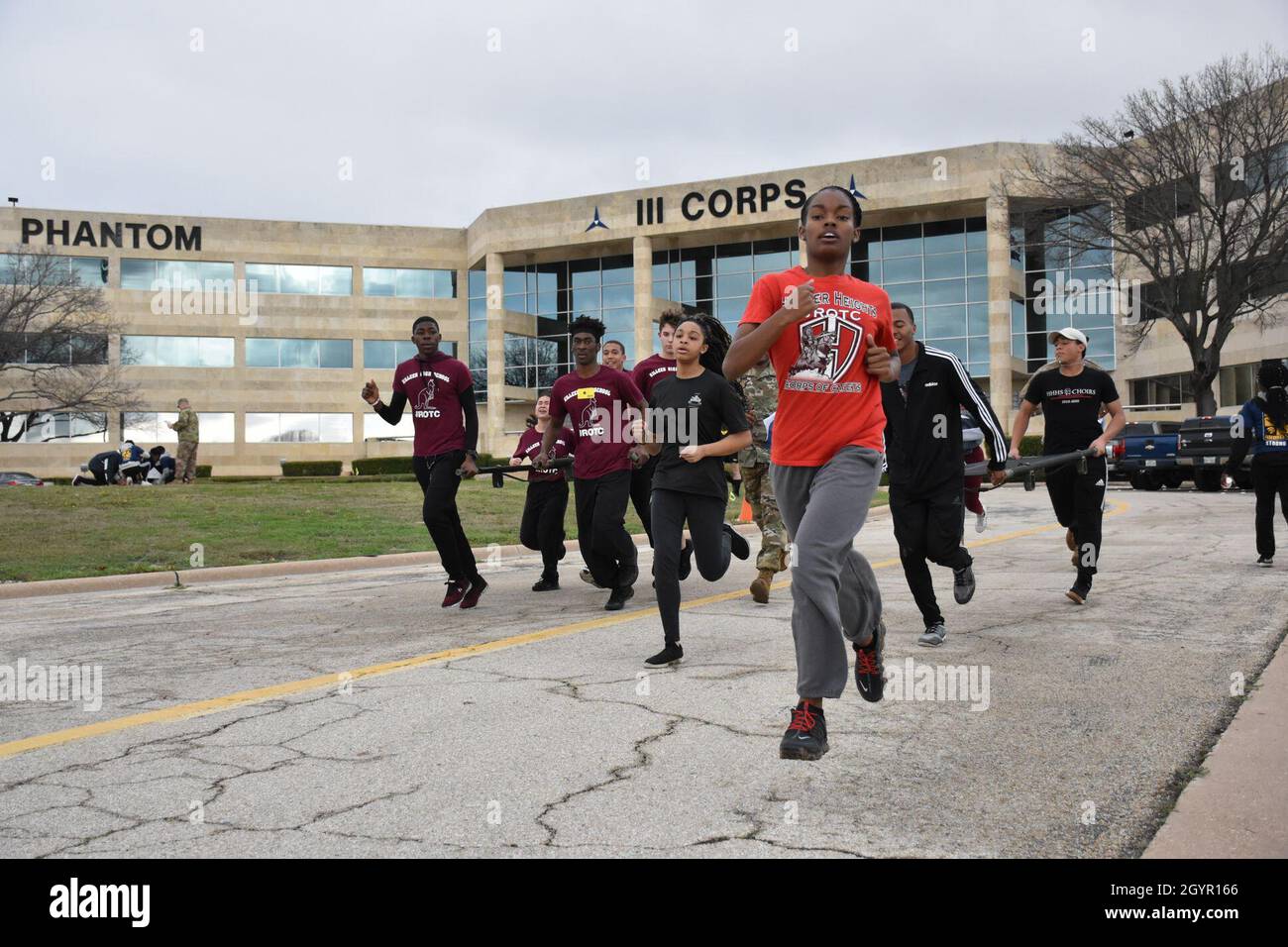 Junior Reserve Officer Training Corps cadets with Killeen and Harker ...