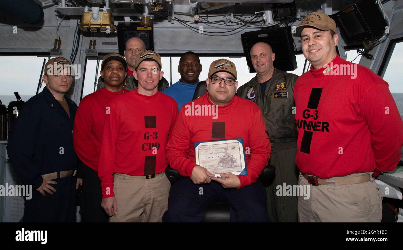 ATLANTIC OCEAN (Jan. 23, 2020) Aviation Ordnanceman 3rd Class Guillermo ...
