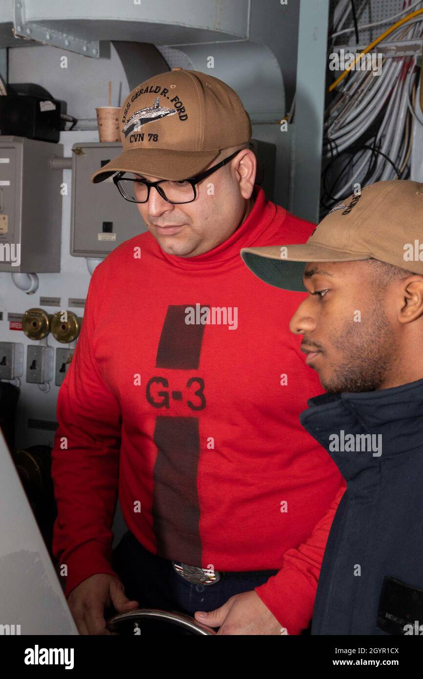 ATLANTIC OCEAN (Jan. 23, 2020) Aviation Ordnanceman 3rd Class Guillermo ...