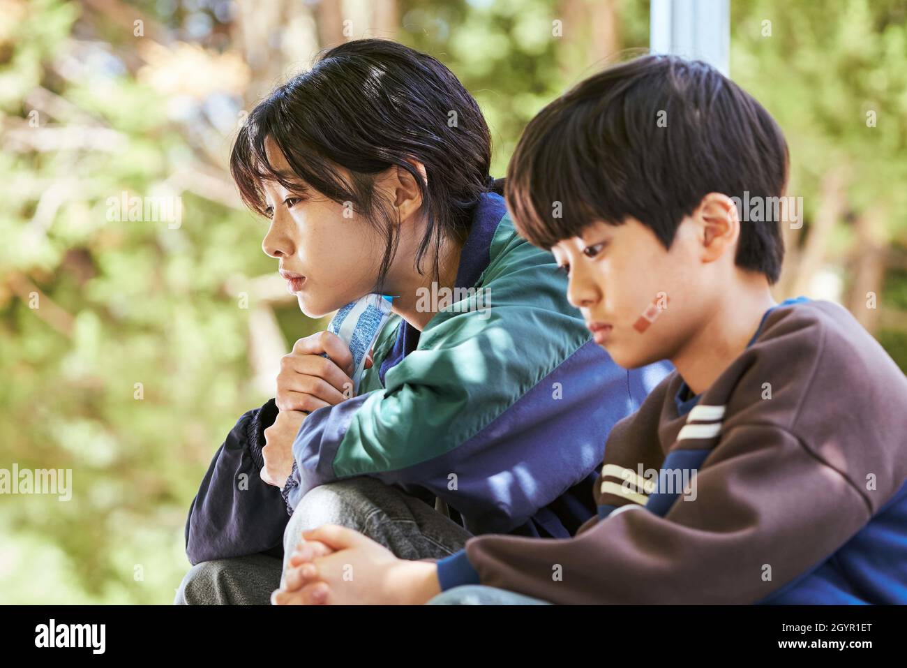 STEPHANIE KOMURE and PARK SI-WAN in SQUID GAME (2021). Season 1. Credit ...