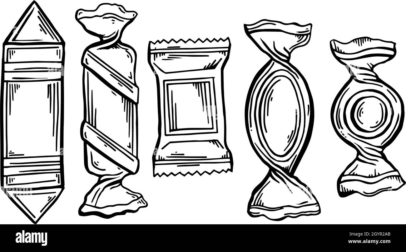 A series of vector graphic sweets, caramels Stock Vector Image & Art ...