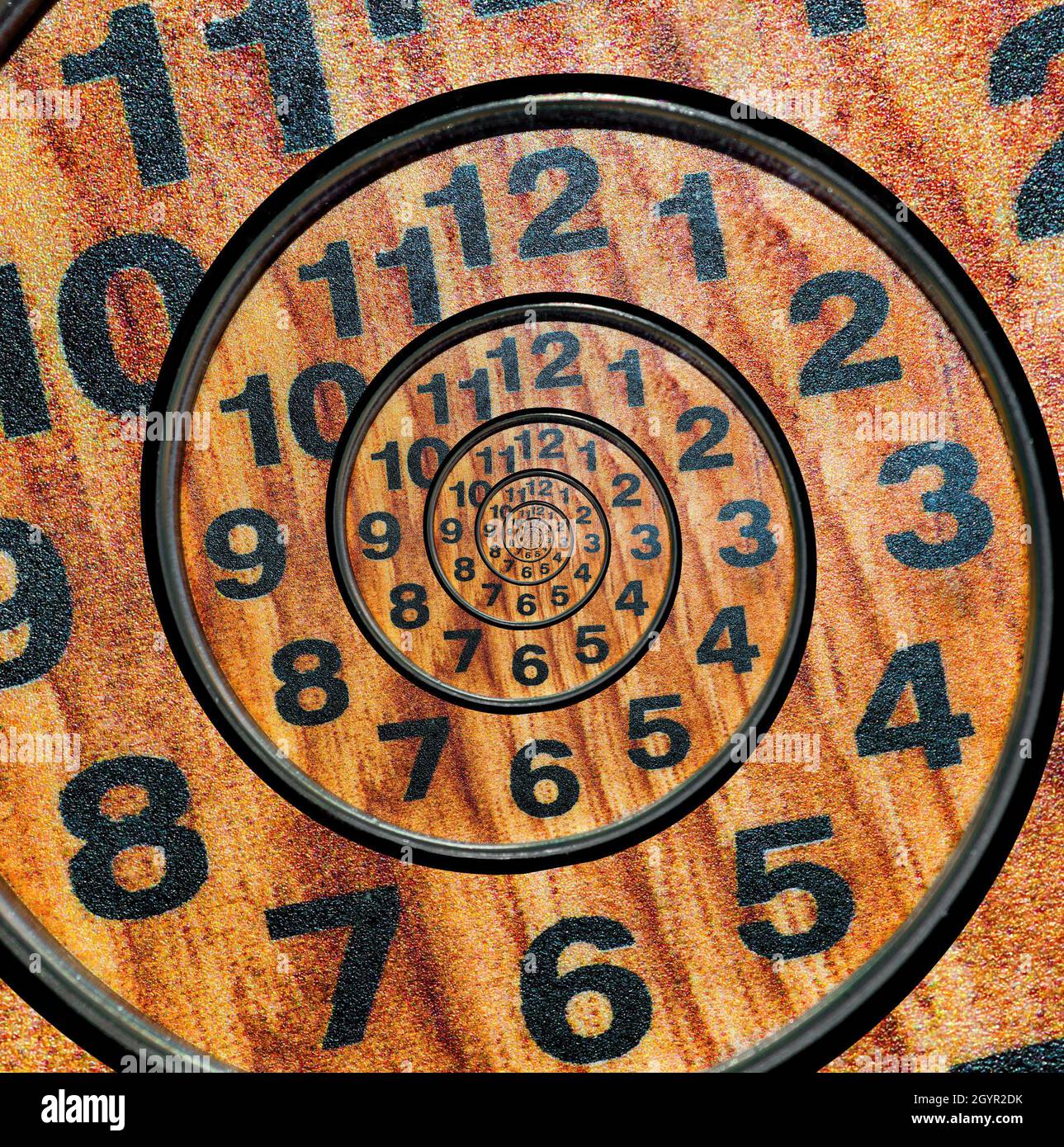 Twisted watch face with endless spiral curves. Abstract infinity theme ...