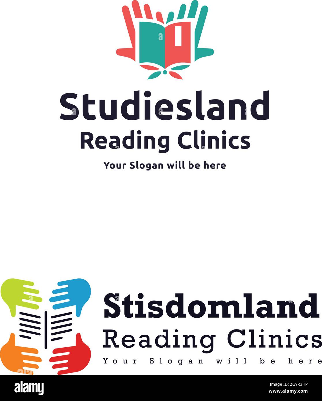 Education reading book teamwork logo design vector Stock Vector Image ...