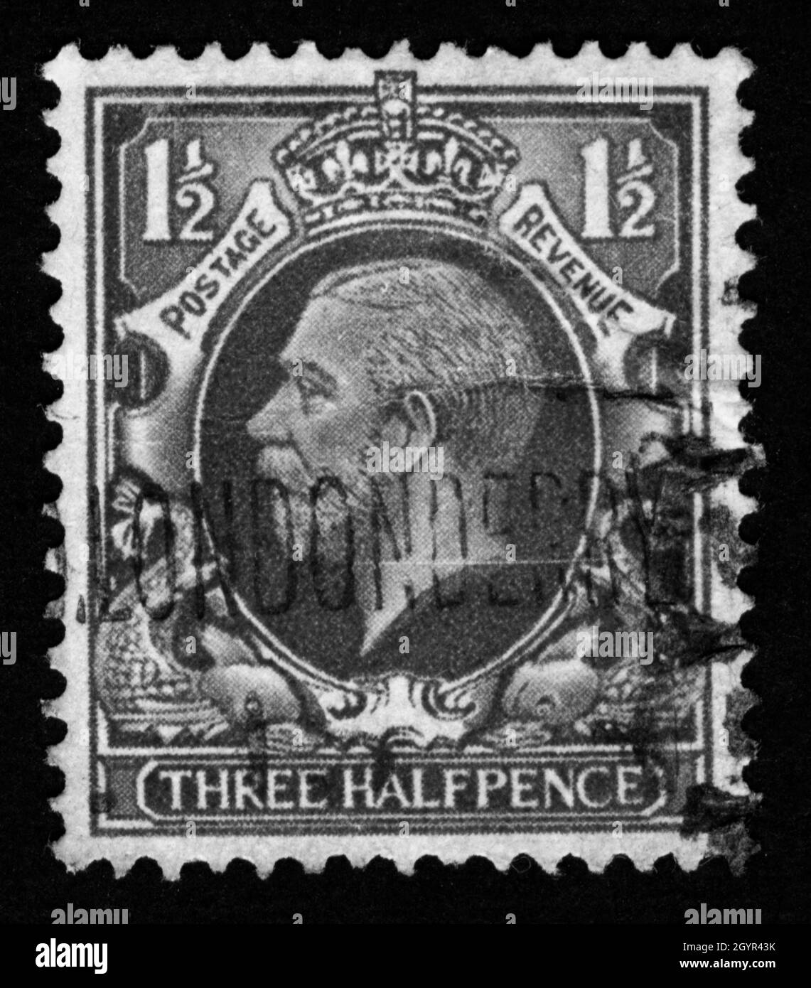 Stamp print in England,King George V Stock Photo - Alamy