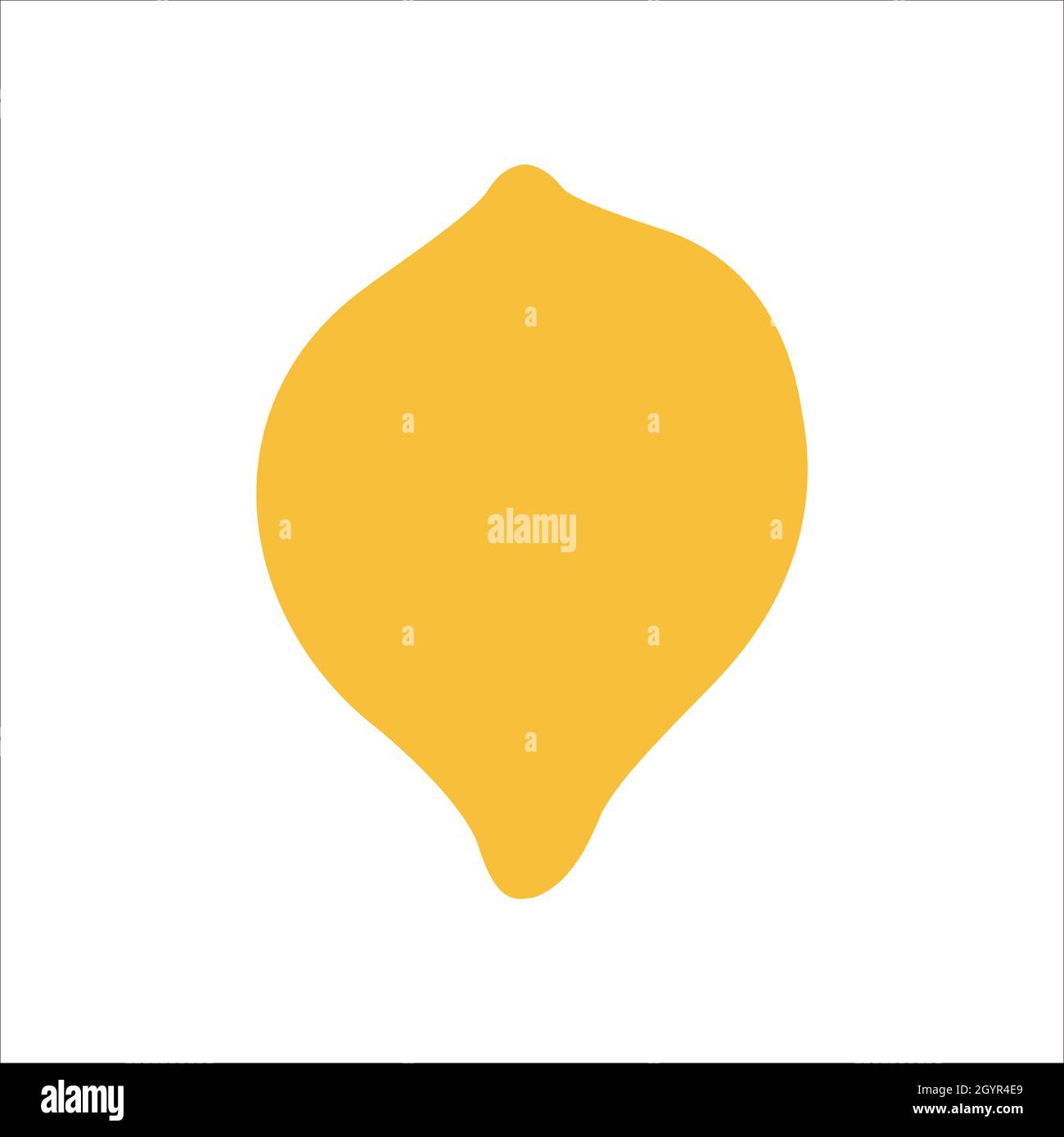 Vector illustration of a yellow juicy lemon isolated on a white ...