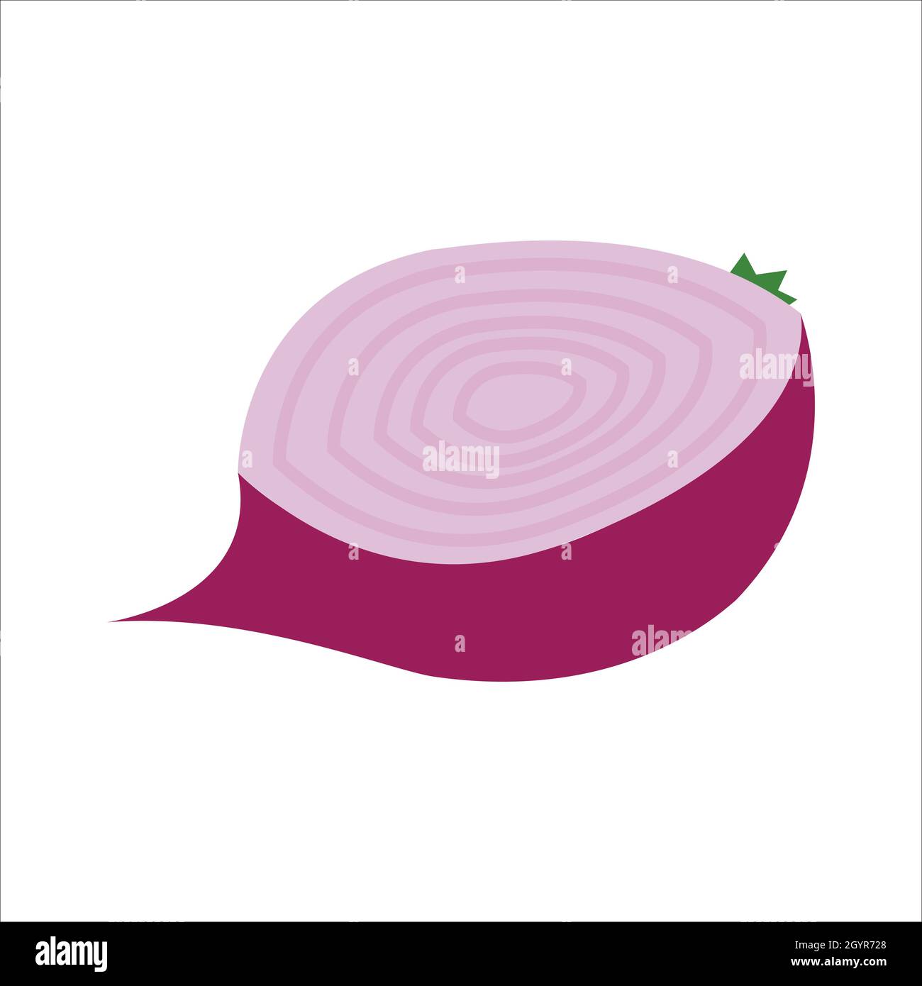 Vector image of an onion slice isolated on a white background, flat ...
