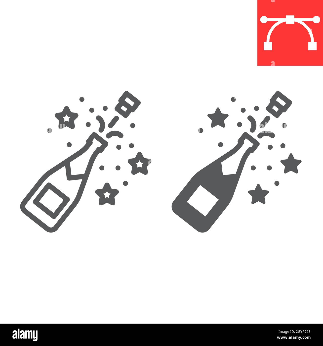 Champaign pop Stock Vector Images - Alamy