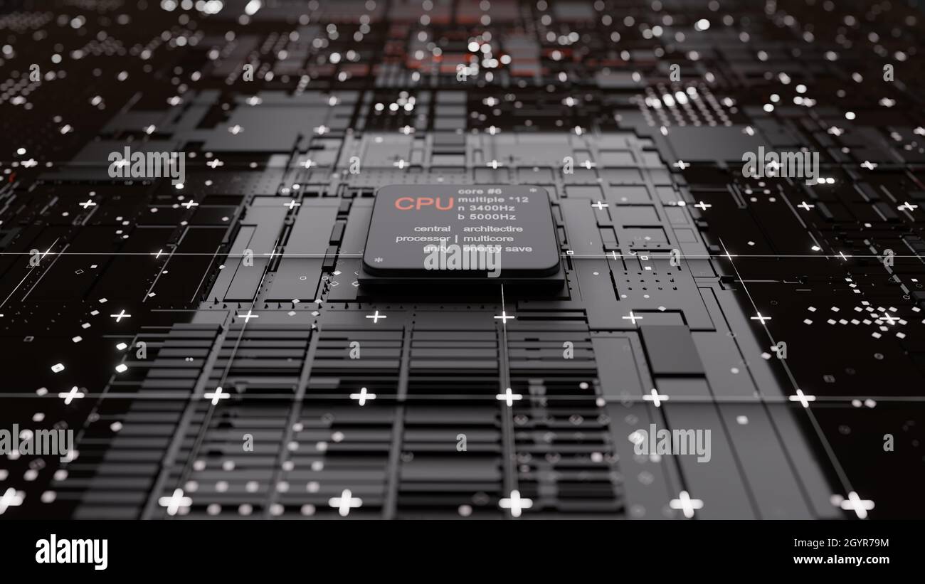 Central Computer Processors CPU concept. 3d rendering Stock Photo - Alamy