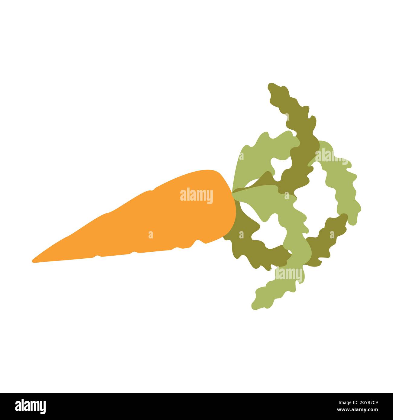 Vector image of a carrot in a flat style, for design purposes Stock ...