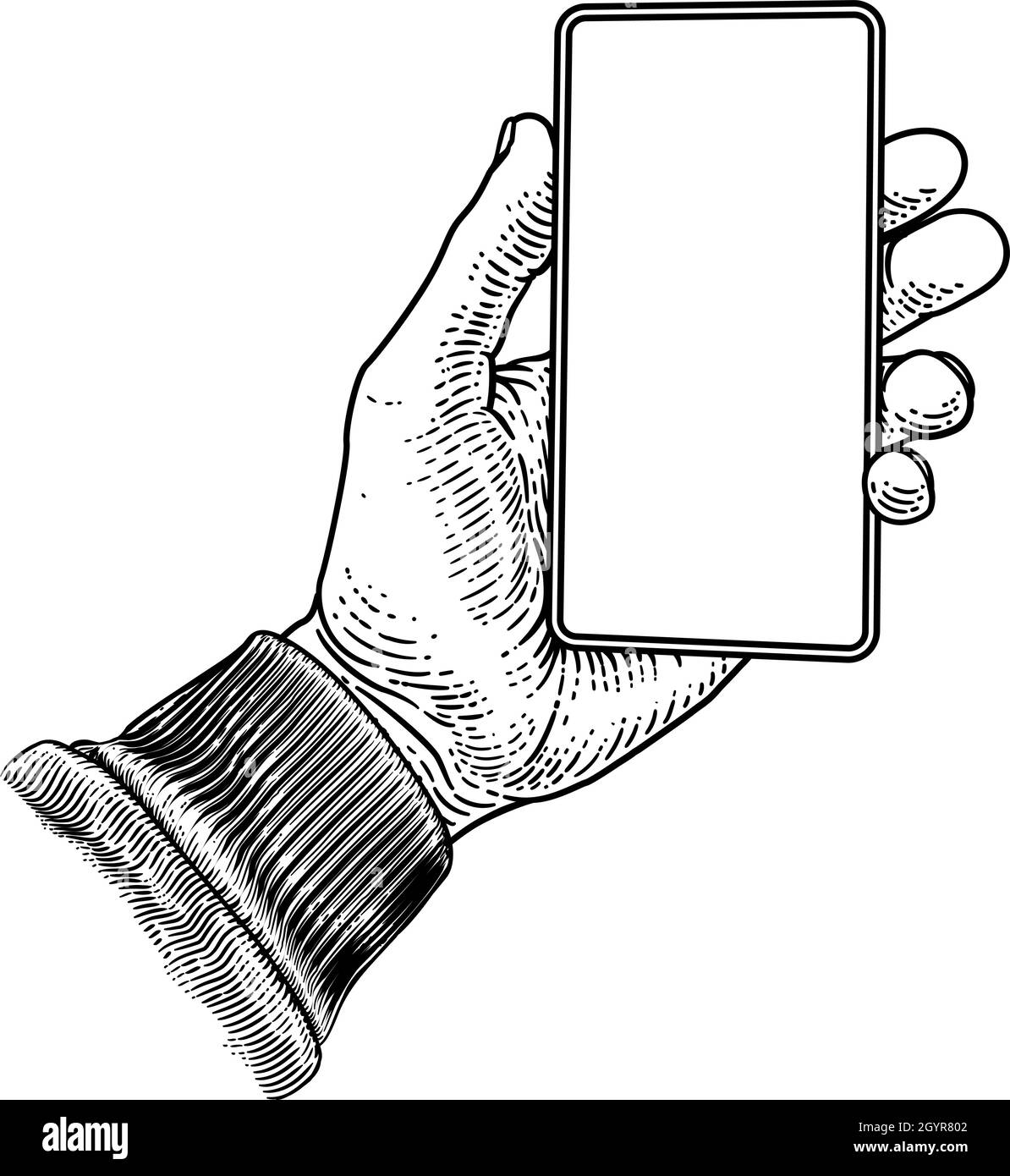 Hand touch screen mobile Stock Vector Images - Alamy