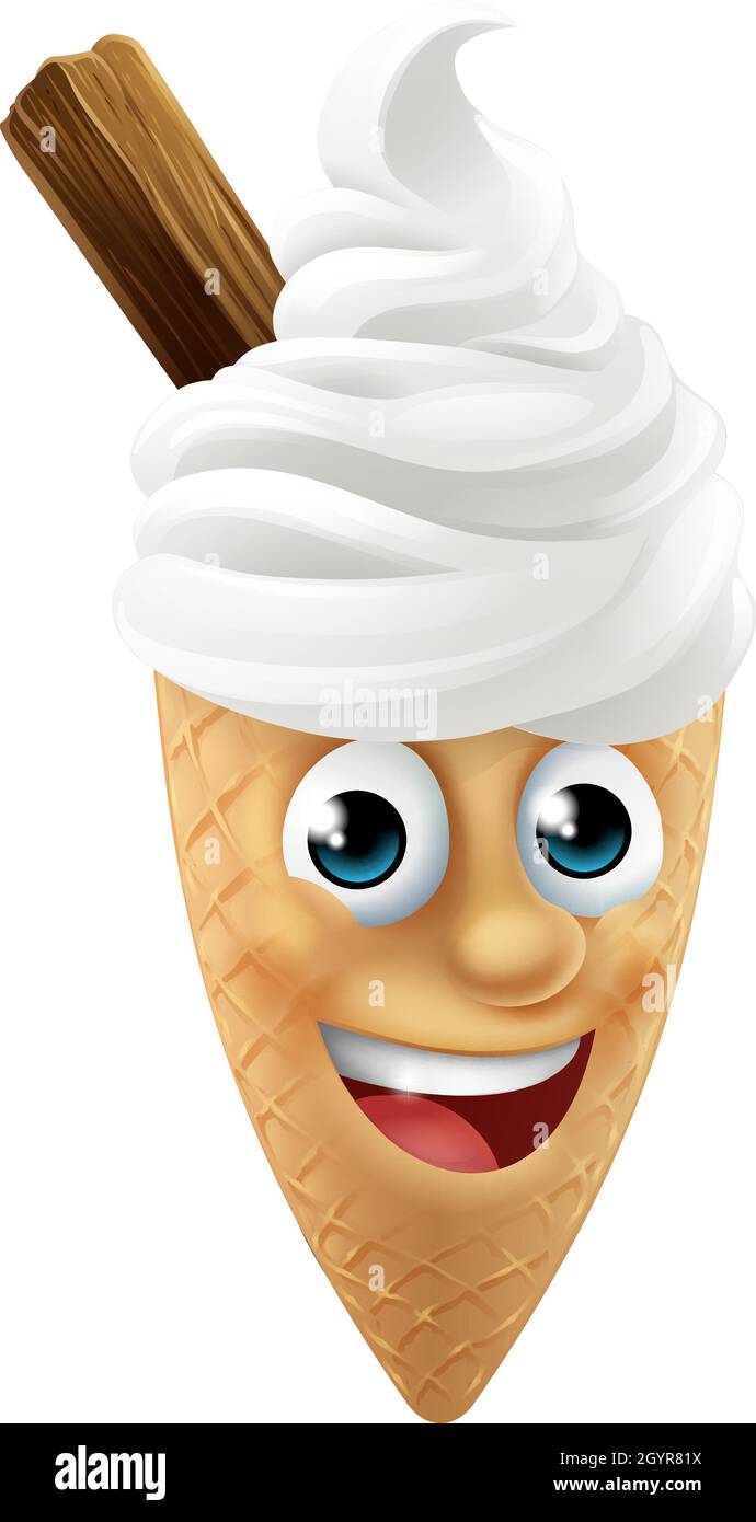 Ice Cream Cone Cartoon Character Mascot Stock Vector Image & Art - Alamy